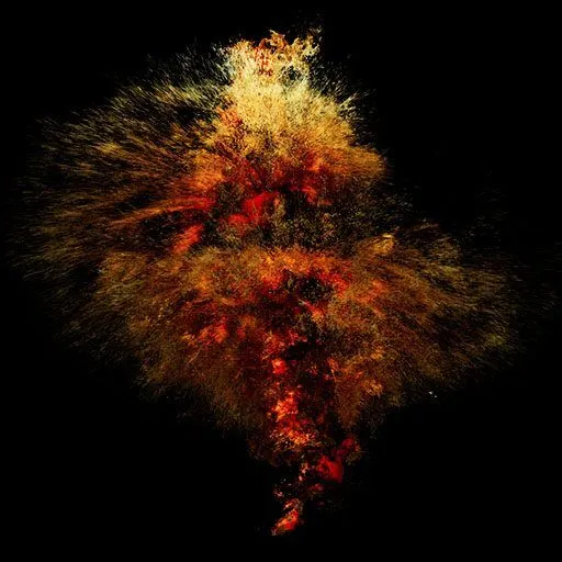 powder explosion c4d