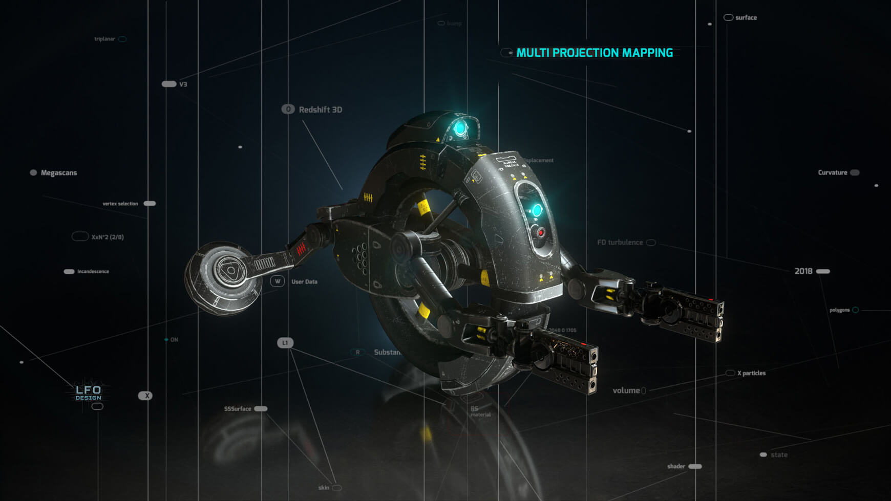 Redshift-Cinema-4D-Training-34_MultiProjection_HD - The Pixel Lab