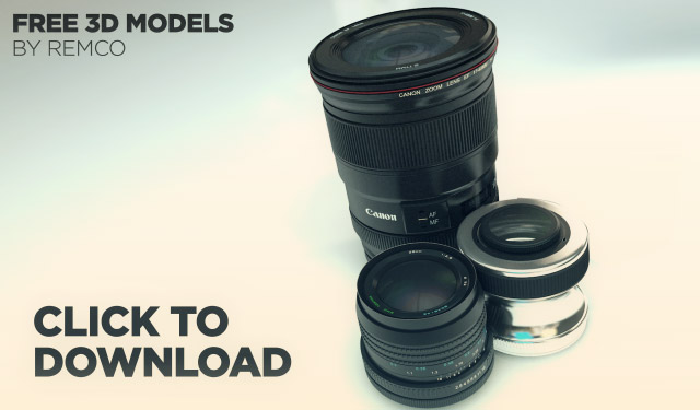 Free C4D 3D Models: Lens Kit | The Pixel Lab