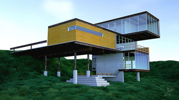 Free C4D Model: Modern Architecture Building - The Pixel Lab