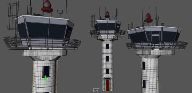 Free C4D Model: Airplane Control Tower | The Pixel Lab