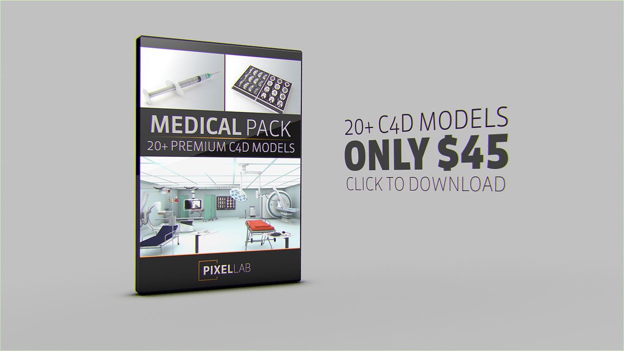 Medical Pack: 20+ C4D 3D Models - The Pixel Lab