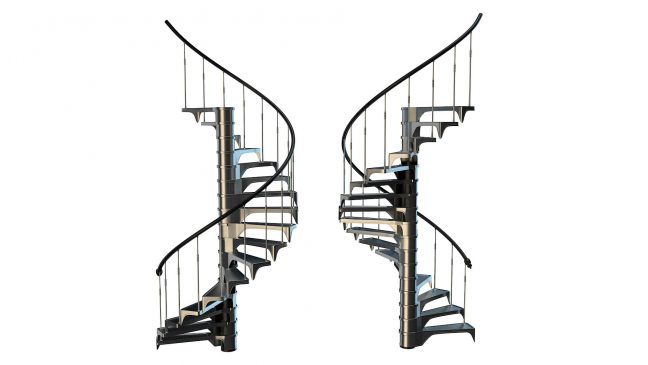 Free Cinema 4D 3D Model: Circular Staircase - The Pixel Lab