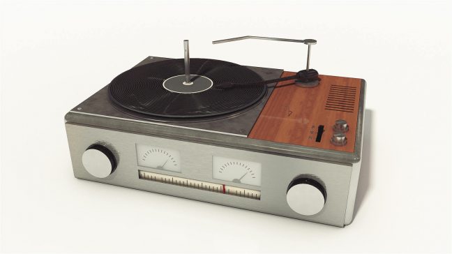 Free Cinema 4D 3D Model: Vintage Record Turntable Player - The Pixel Lab