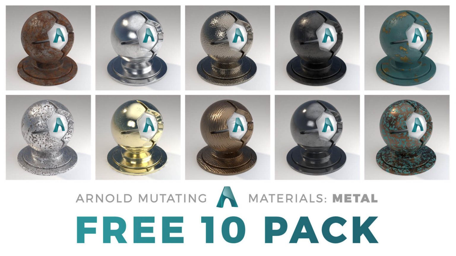 Free Arnold Cinema 4D Material Pack: Metal Sampler - The Pixel Lab