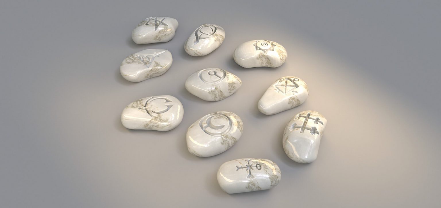 Free Cinema 4D 3D Model: Ancient Rune Stones - The Pixel Lab