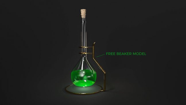 Free Cinema 4D 3D Model: Science Beaker - The Pixel Lab