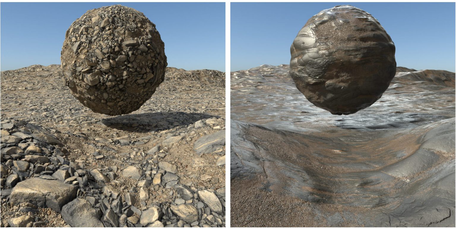 Free Cinema 4D Redshift Material Pack: 12 Free Terrains Textures - The ...