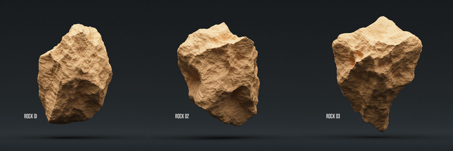 Free Cinema 4D 3D Models: Rocks and Boulders - The Pixel Lab