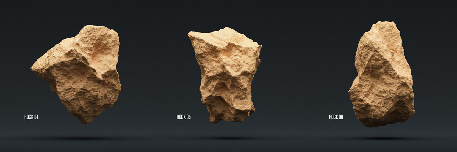 Free Cinema 4D 3D Models: Rocks and Boulders - The Pixel Lab