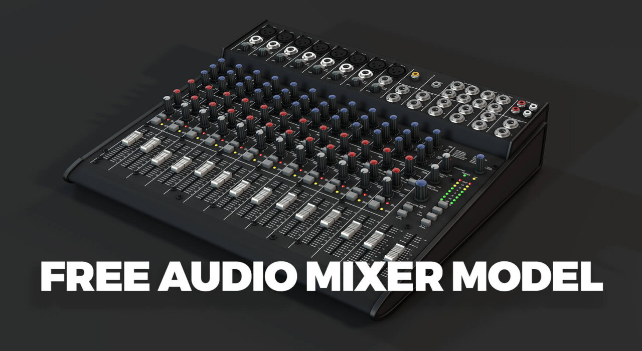 Free 3D Model: Audio Mixer - The Pixel Lab