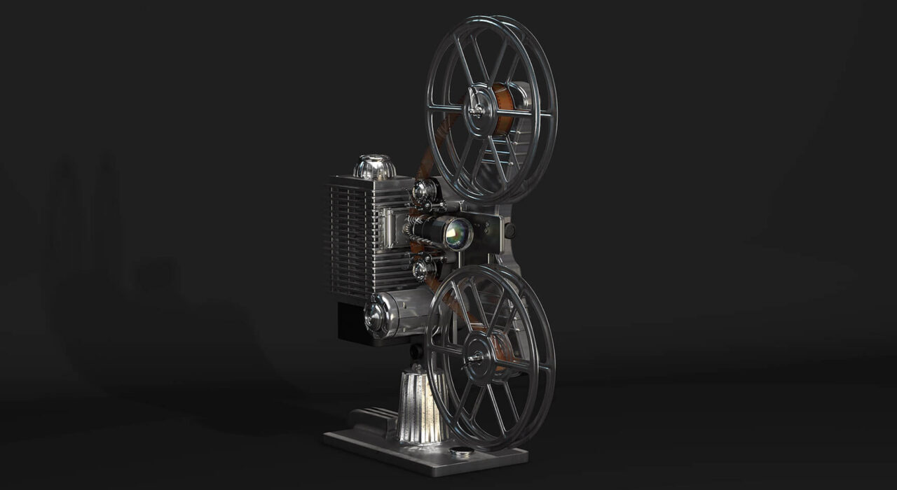 Free 3D Model: Vintage Film Projector - The Pixel Lab