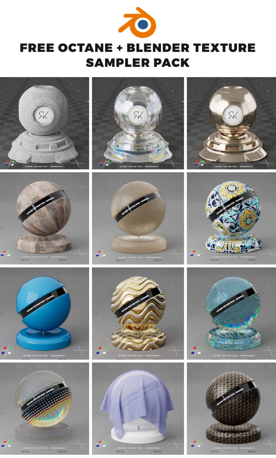 Free Octane + Blender Texture Pack - The Pixel Lab